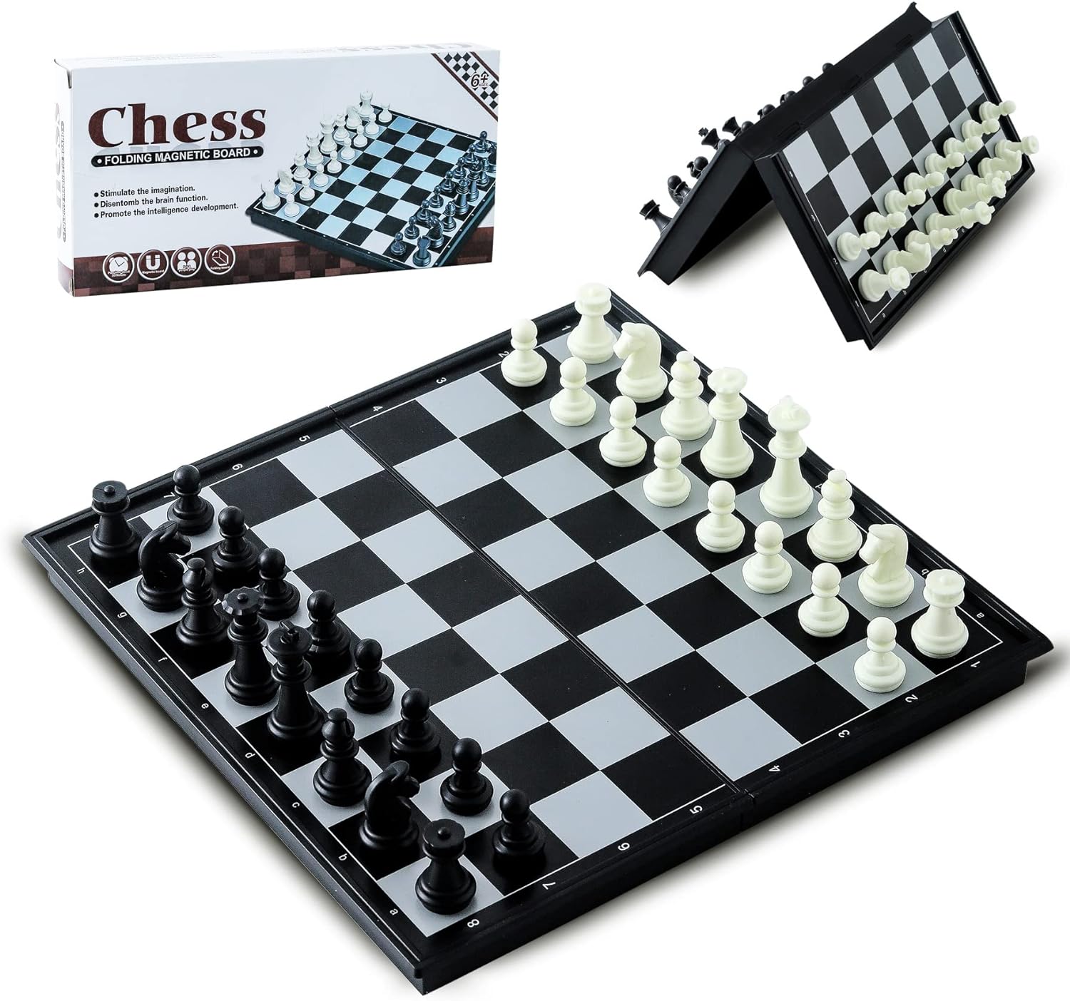 Get Your Folding Magnetic Chess Board Portable Chess Set Travel Chess ...